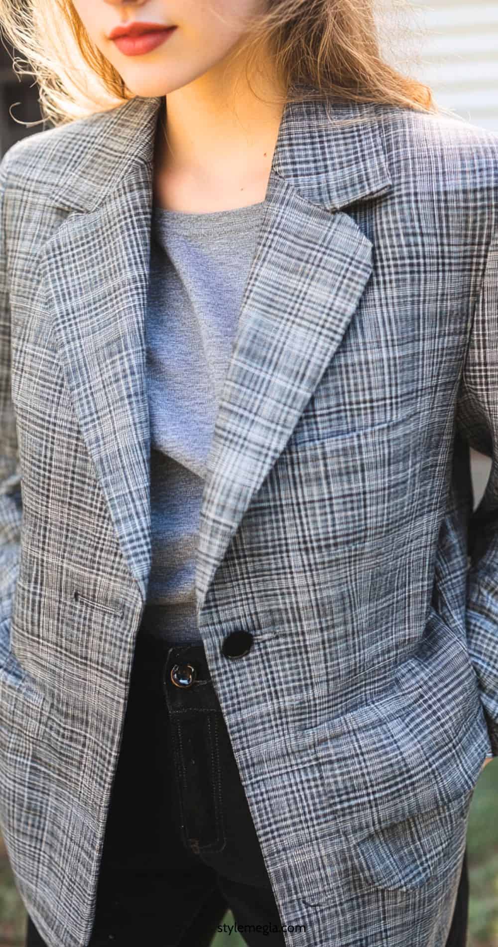 How to Style a Plaid Blazer