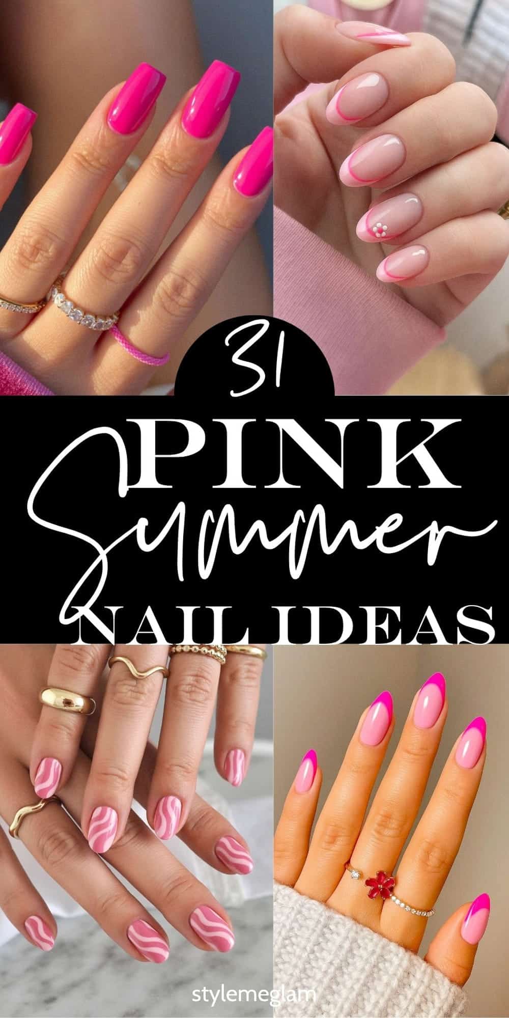 31 Cute & Stylish Pink Summer Nails