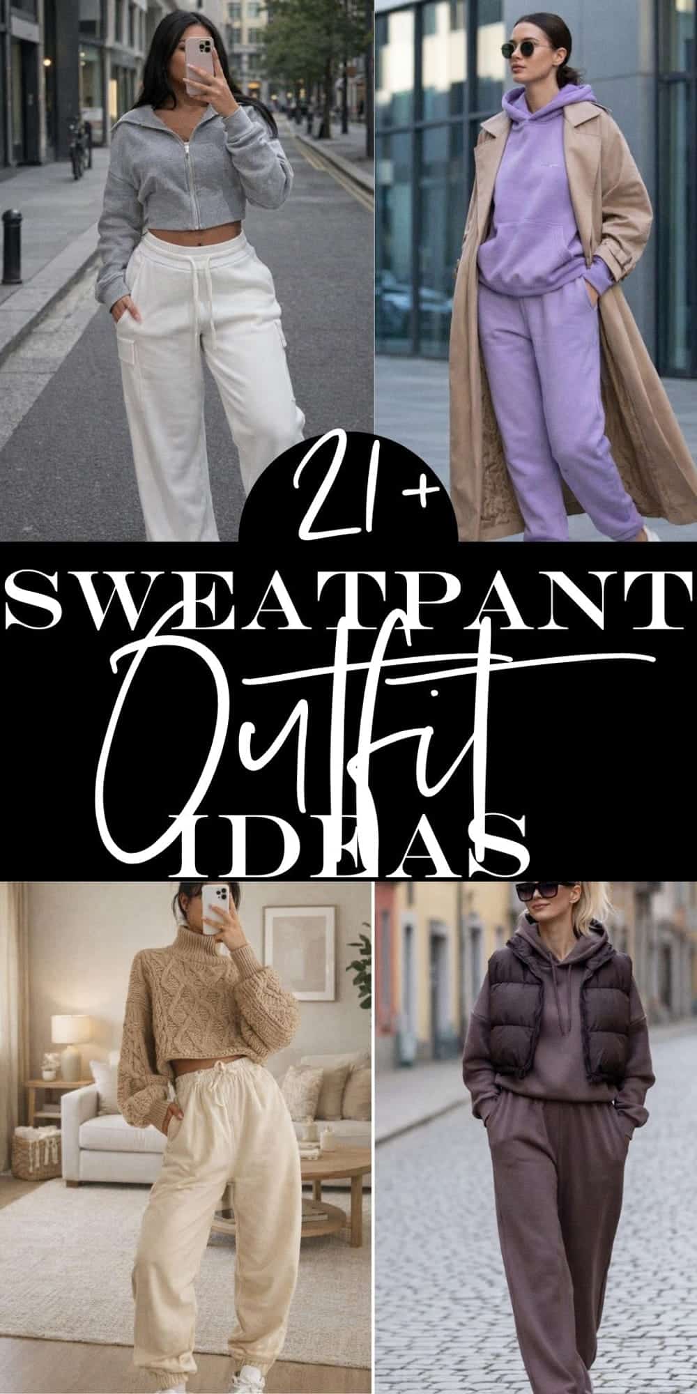 21 + Ways to Dress Up Sweatpants for an Everyday Relaxed Style