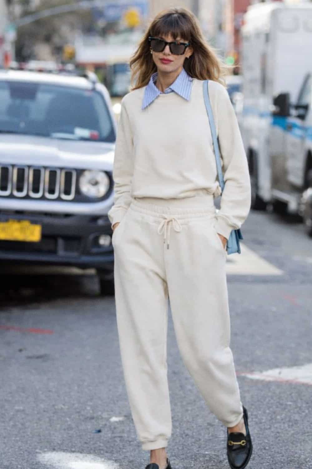21 + Ways to Dress Up Sweatpants for an Everyday Relaxed Style
